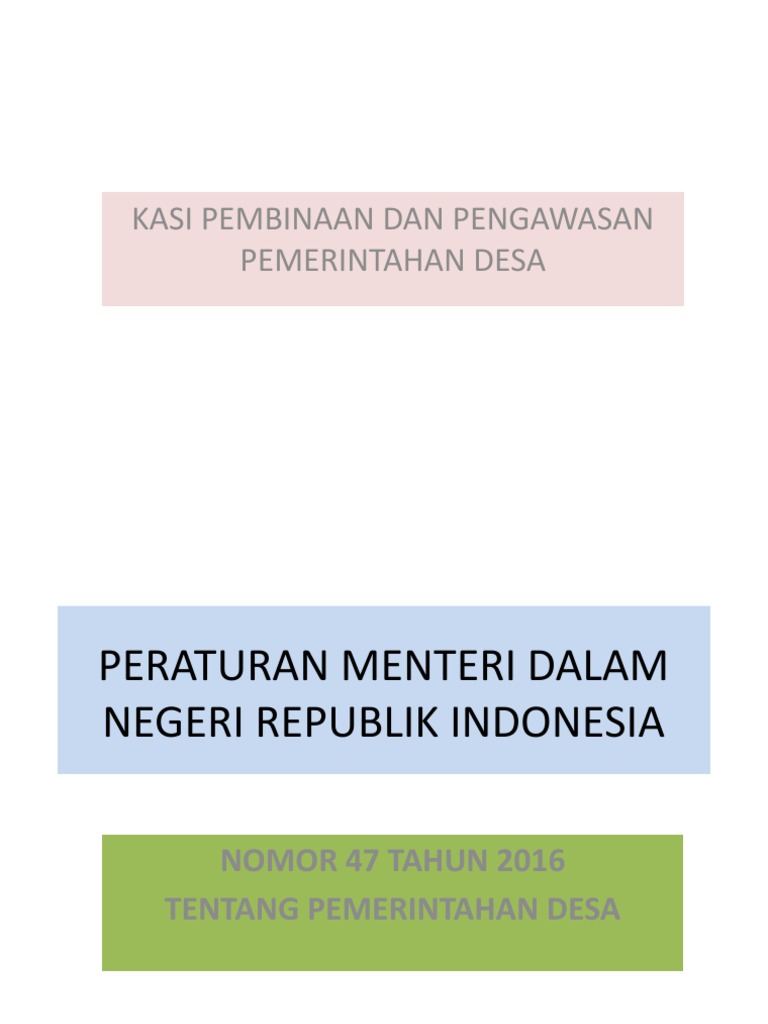 Kasi Pembinaan Dan Pengawasan Pemerintahan Desa | PDF | Ilmu Sosial