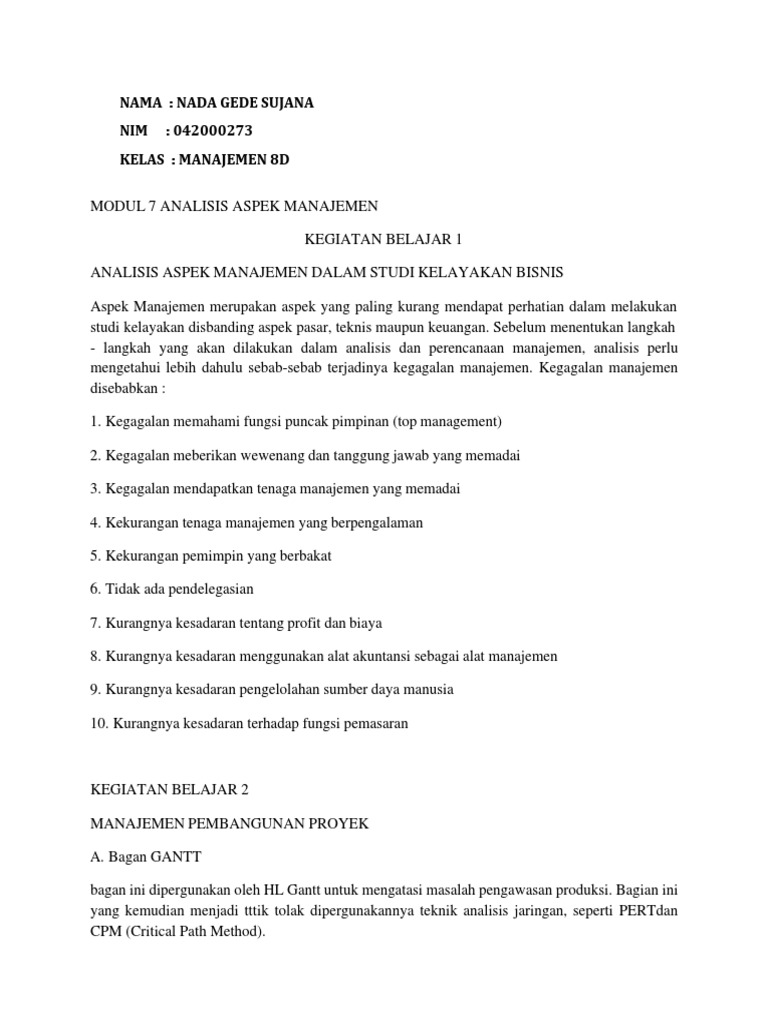 Resume Modul 7 - Nada Gede - 042000273 - 8D Manajemen | PDF