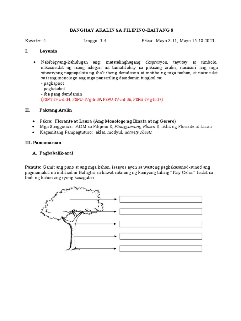 Filipino 8 Q4 Week 3-4 | PDF
