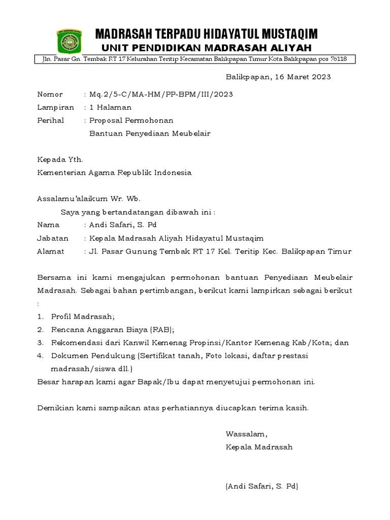 Surat Permohonan | PDF | Ilmu Sosial | Kesehatan Holistik