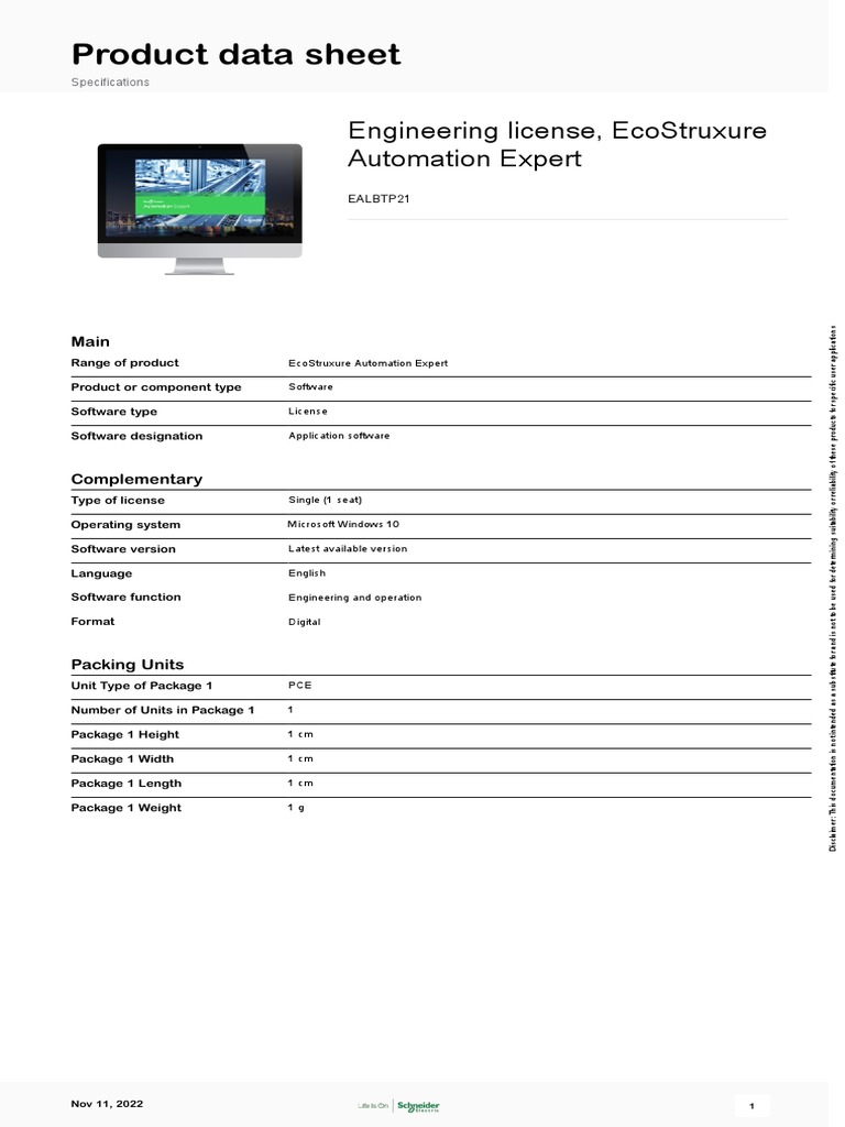 EcoStruxure™ Automation Expert_EALBTP21 | PDF