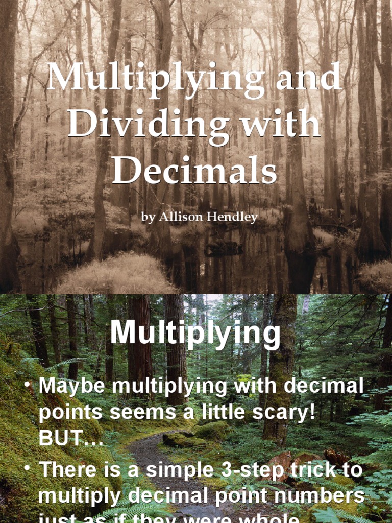 Multiplying and Dividing Decimals | PDF | Division (Mathematics ...