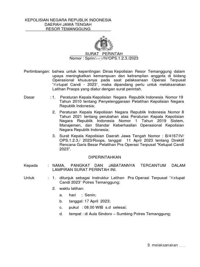 Sprin Instruktur | PDF