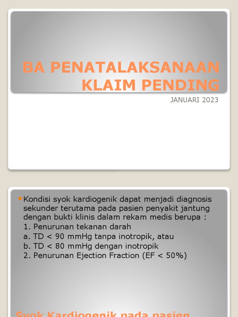 Ba Penatalaksanaan Klaim Pending | PDF