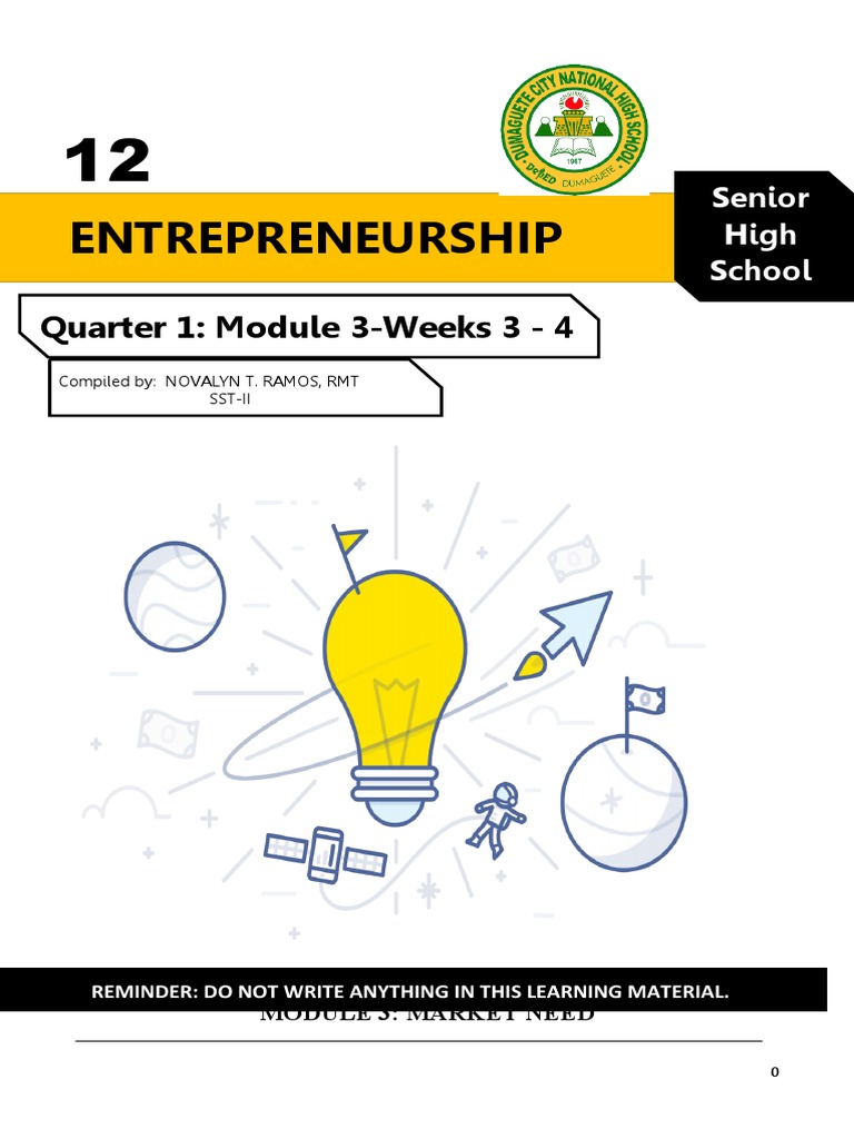 Entrepreneurship Q1 Weeks3-4 | PDF | Business | Social Science
