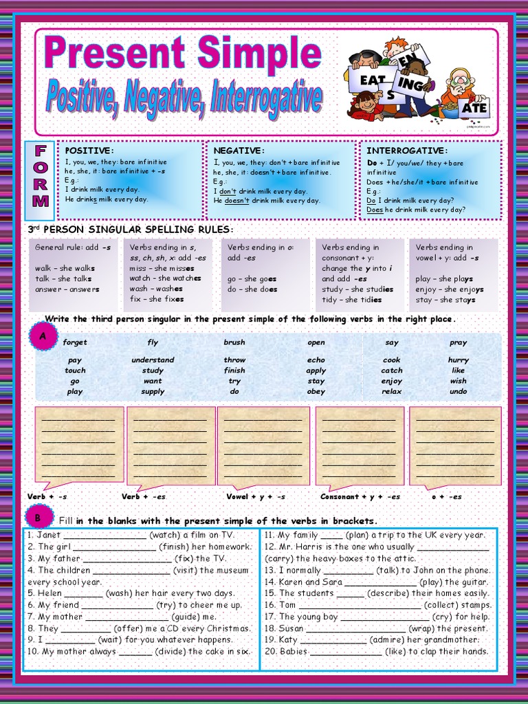 Present-Simple 7097 | PDF | Language Families | Linguistic Morphology