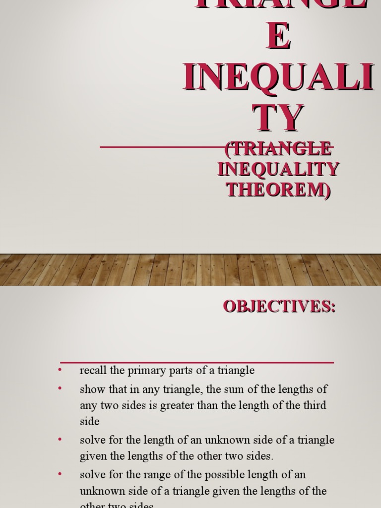 G8 Math Q4 - Week 2 - Applies Triangle Inequality | PDF | Triangle | Perpendicular