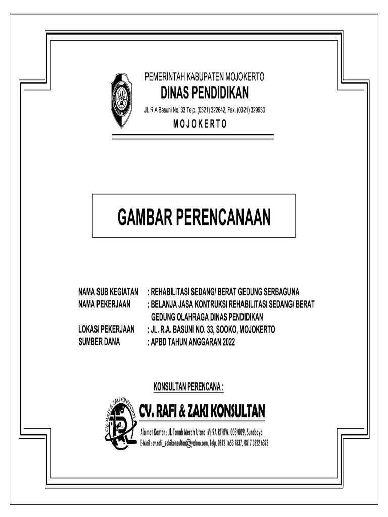 Gambar Perencanaan Gor Fix PDF | PDF