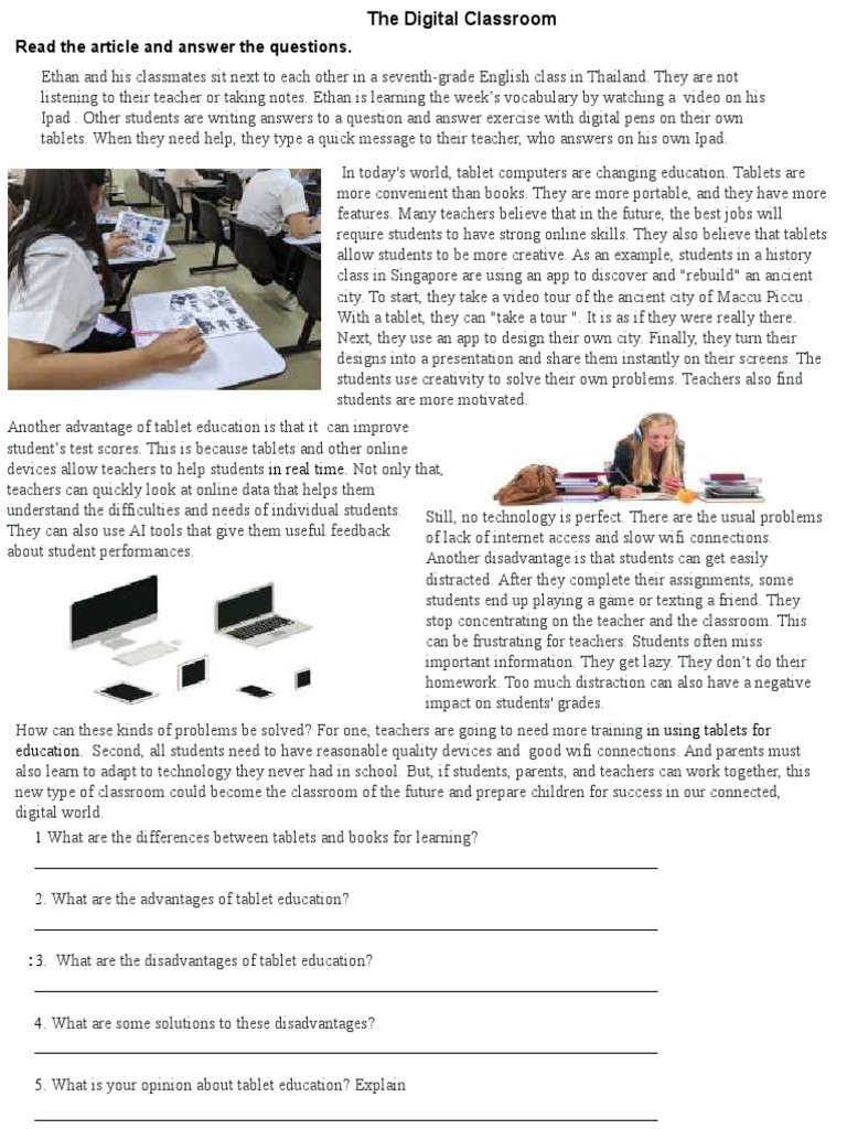Tablet Education: Pros and Cons | PDF | Tablet Computer | Teachers