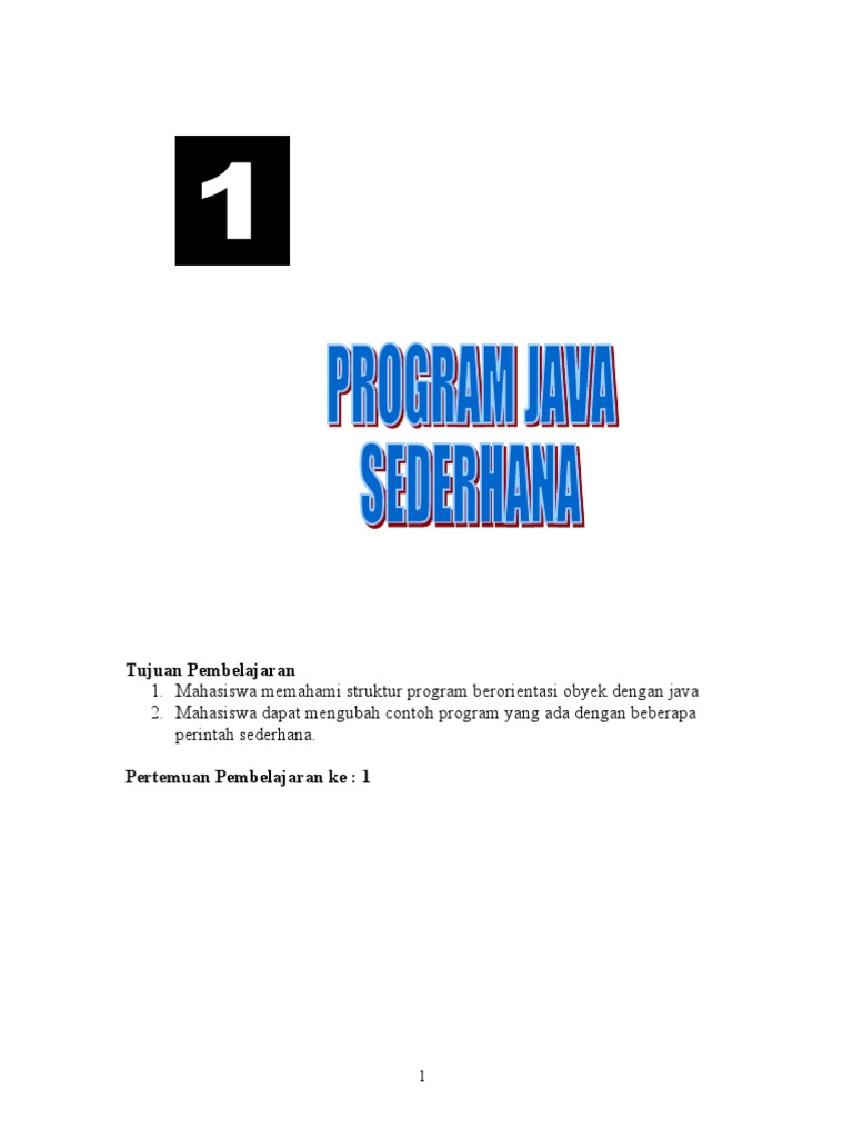 Modul Oop Java | PDF