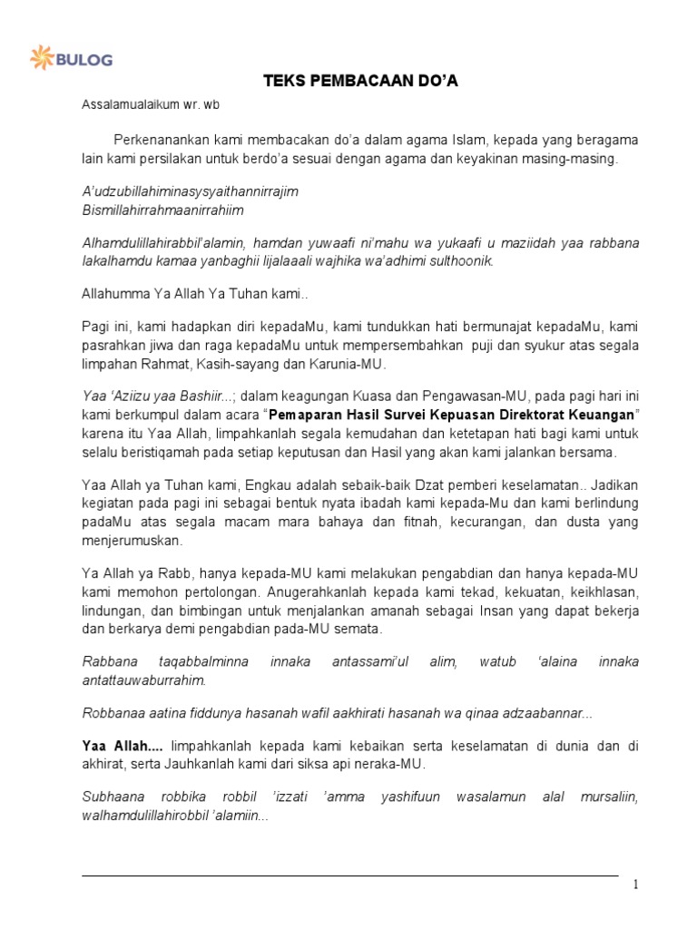 Teks Doa Raker | PDF