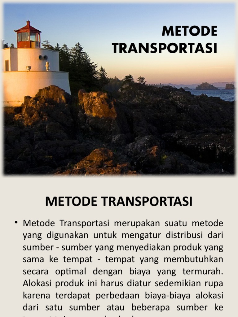 Metode Transportasi-1 | PDF