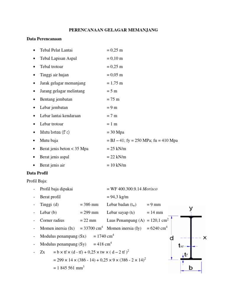 Perencanaan Gelagar Memanjang Dan Melintang Dwi 2.0 PDF | PDF | Sains ...