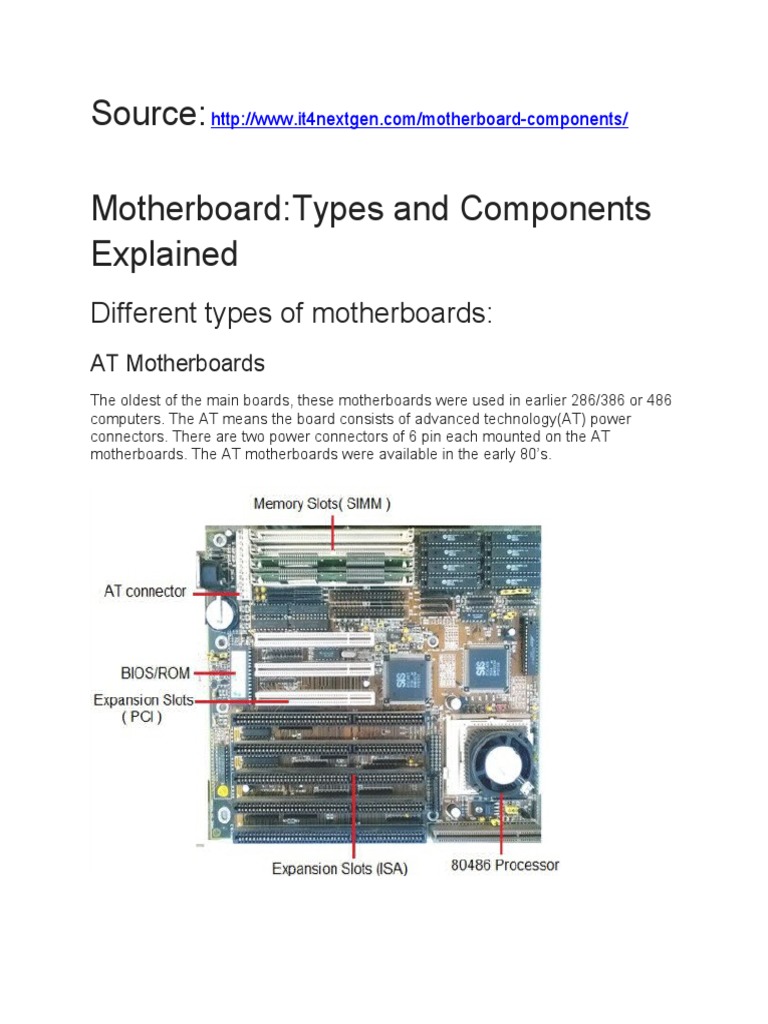 Motherboard Lesson - New | Download Free PDF | Computer Hardware ...