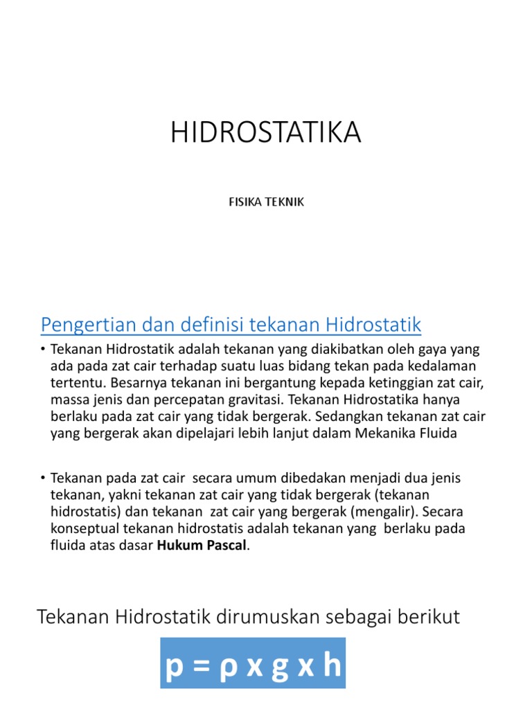 Hidrostatika | PDF