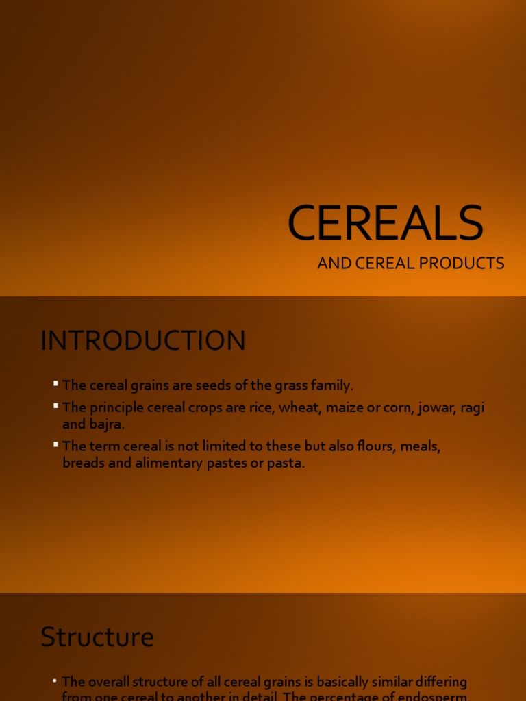 CEREALS PPT 72 | PDF | Starch | Breads