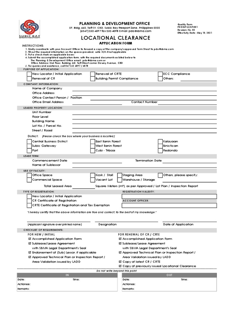 PDO-Locational Clearance | PDF | Lease