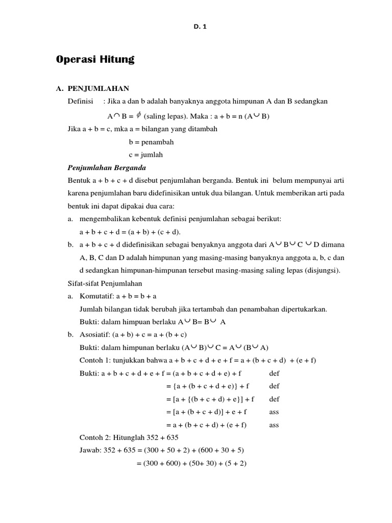 Operasi Hitung PDF | PDF