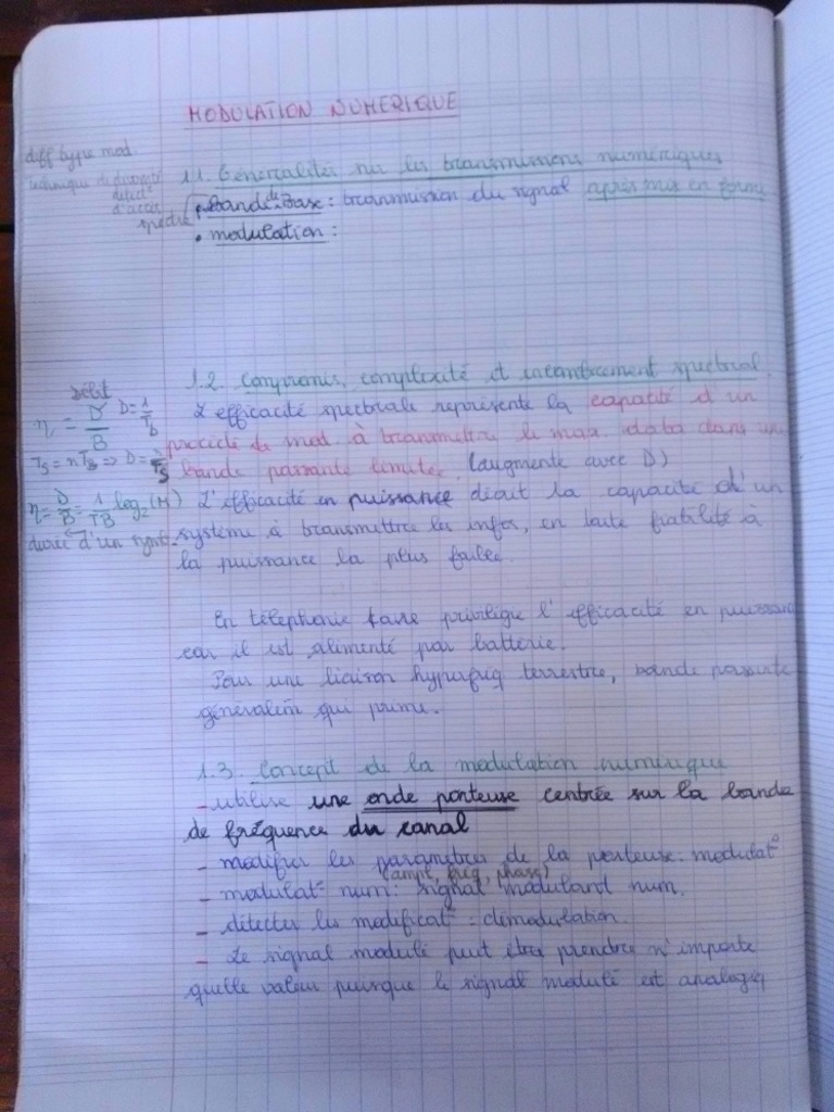 Modulation Numerique 1 | PDF