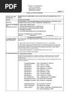Barangay Assembly Post Activity Report Template | PDF