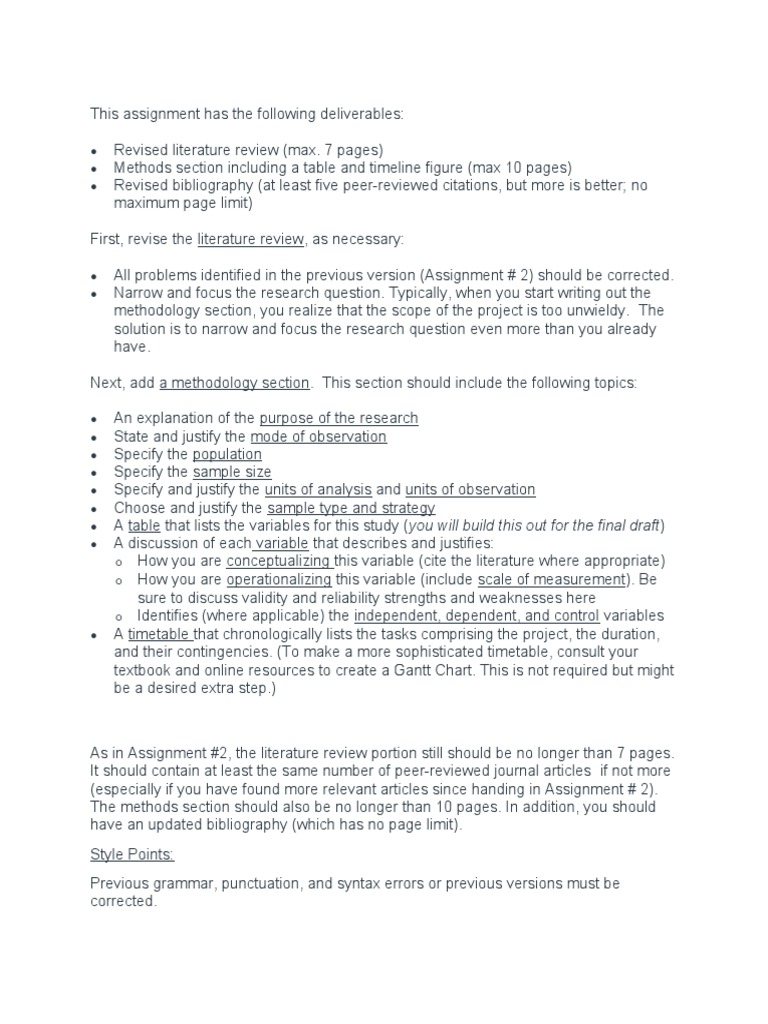 Assignment 3 Rubic | PDF | Methodology | Citation