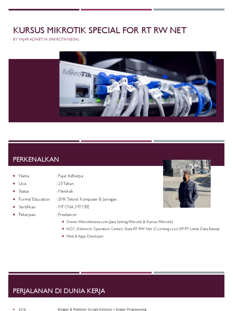 Kursus Mikrotik RT RW Net by Mikrotiknesia PDF | PDF
