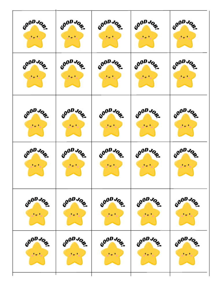 Good Job Sticker | PDF