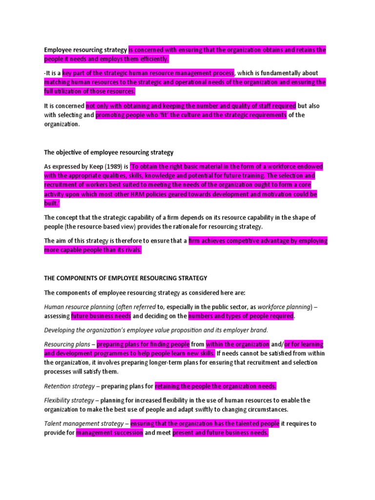 Resourcing Strategy SHRM CH4 | PDF | Human Resource Management ...