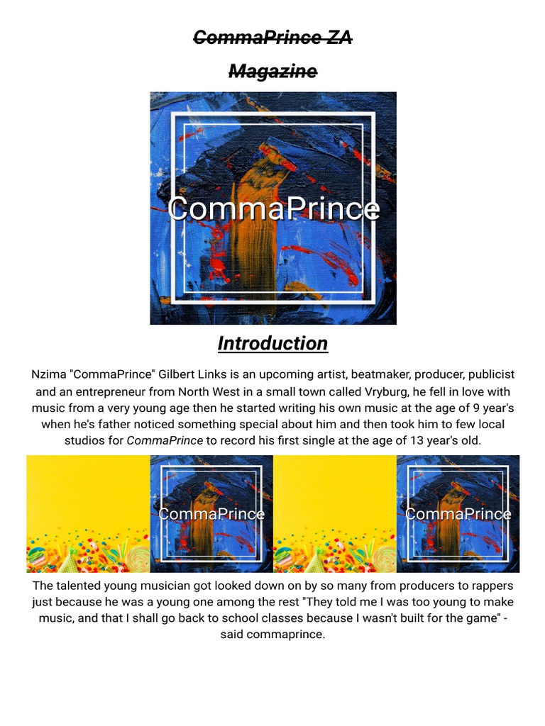 CommaPrince Magazine PDF | PDF | Mass Media