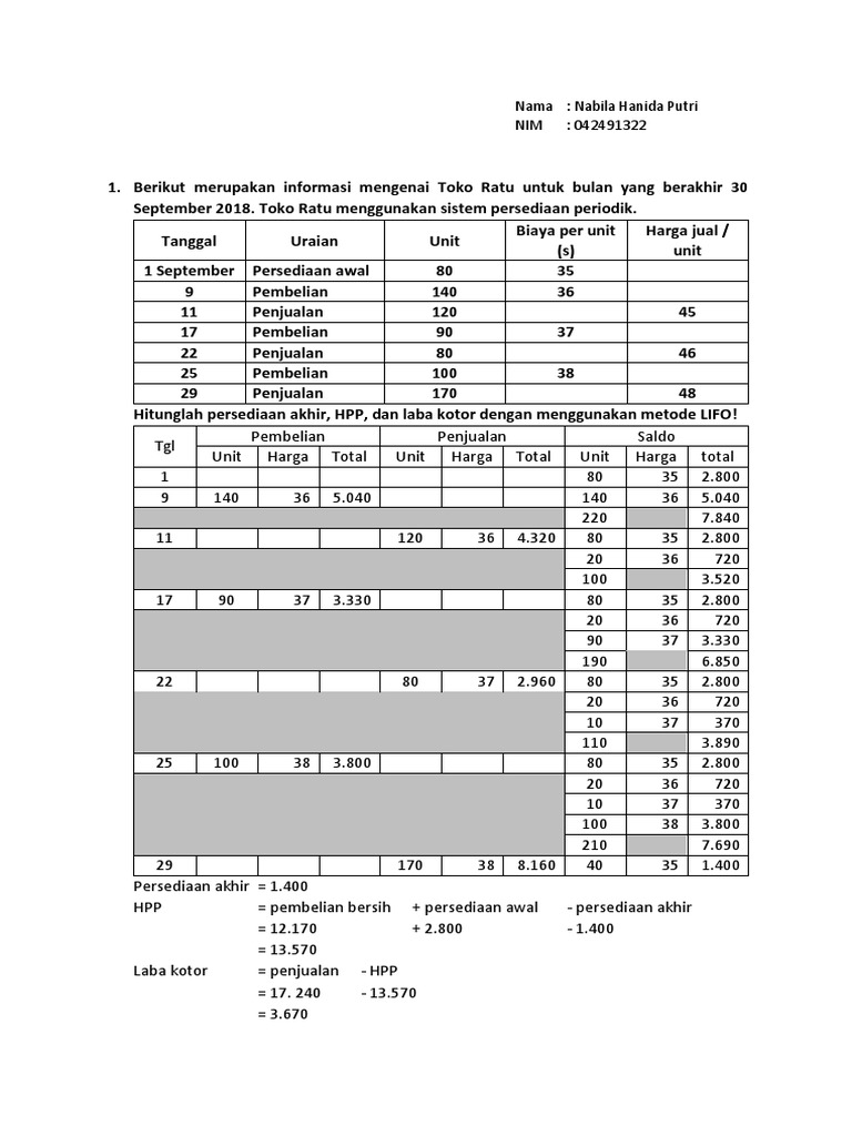 Analisis LIFO dan Utang dalam Akuntansi | PDF