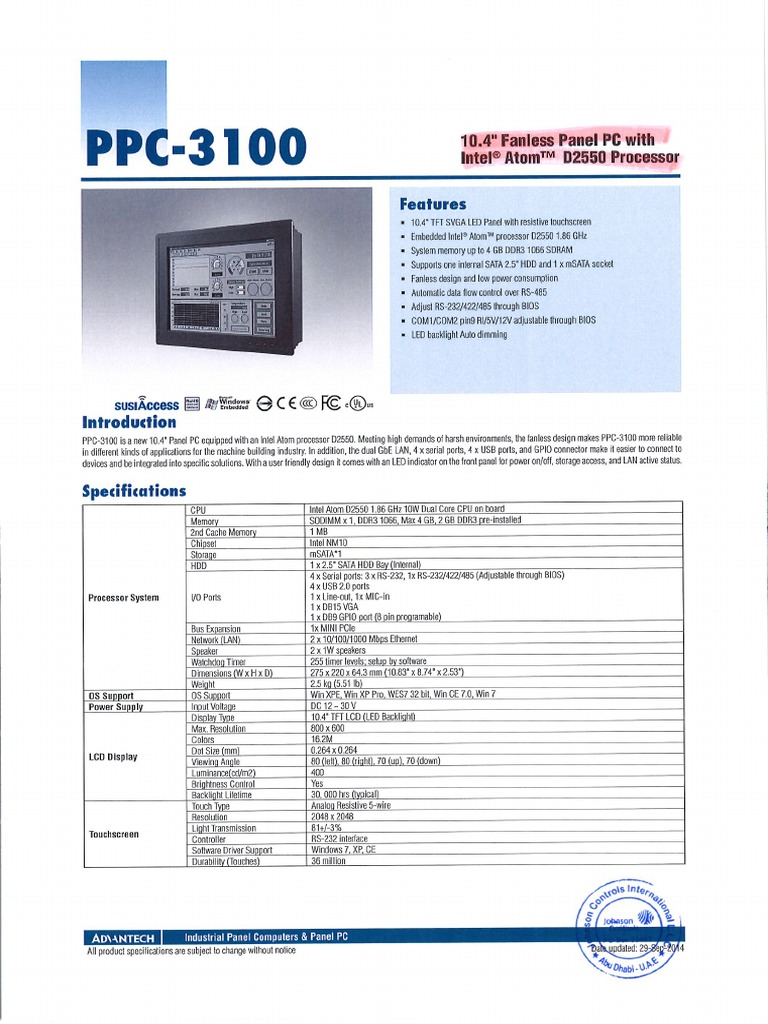 BMS-DDC Panel HMI Monitor | PDF