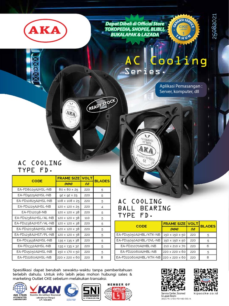 Ac Cooling Ea Fd8025a2hsl nb-d367b-2768 9273 | PDF