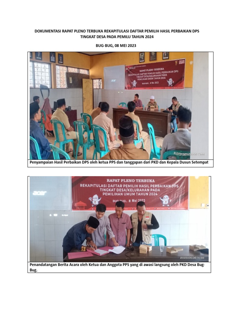 Dokumentasi Rapat Pleno DPSHP 2024 | PDF