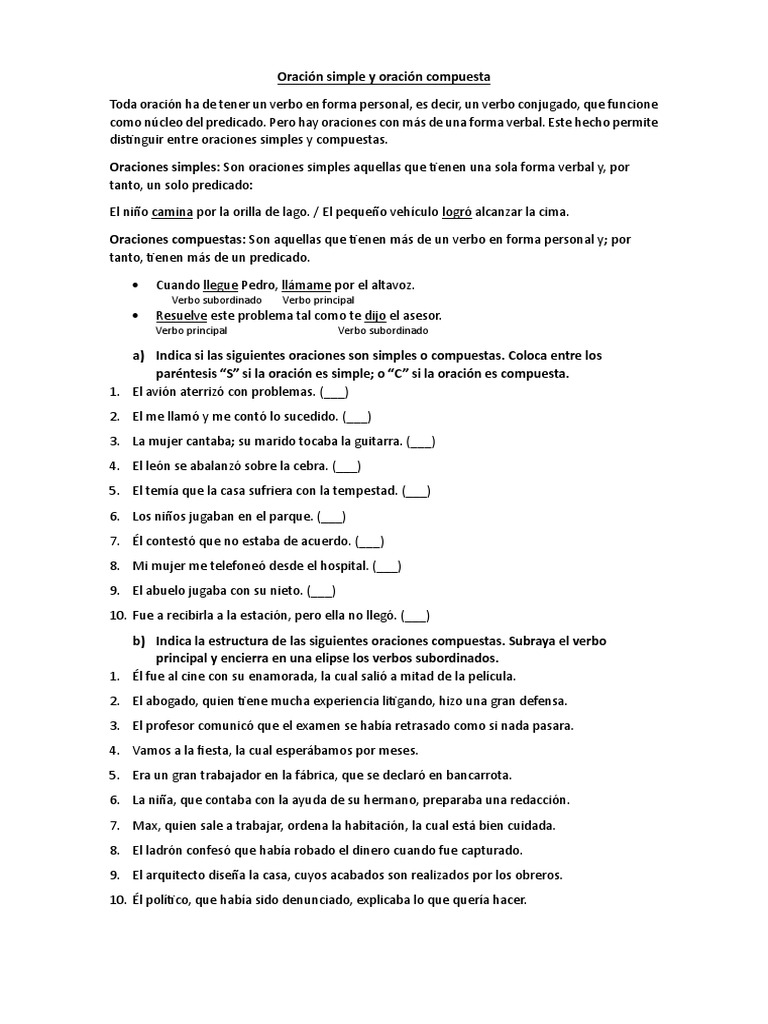 Ora Simpl - Comp - Ejercicios | PDF | Arte