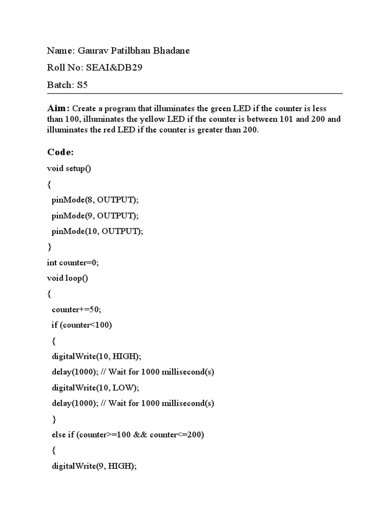 LED Counter Prac No. 6 | PDF