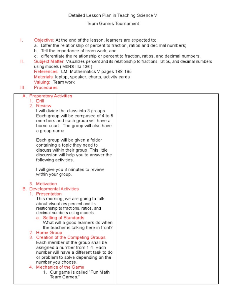Detailed Lesson Plan in Math 5 | PDF