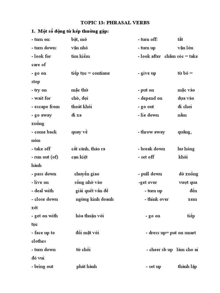 Essential Phrasal Verbs and Prepositions | PDF