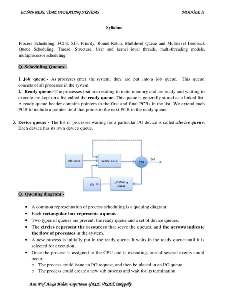 Real-Time Operating Systems Scheduling | PDF | Scheduling (Computing ...