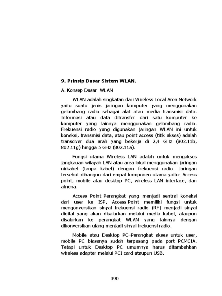 Prinsip Dasar Sistem WLAN | PDF