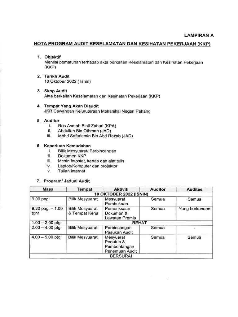 Nota Audit KKP | PDF Nota Audit KKP | PDF