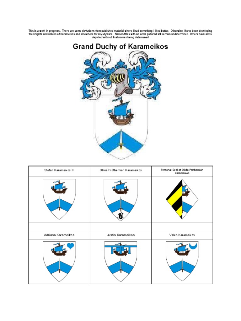 Knights and Nobles of Karameikos | PDF | Feudalism | Heraldry