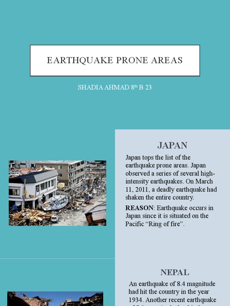 Major Earthquake-Prone Regions | PDF | Travel | Science & Mathematics
