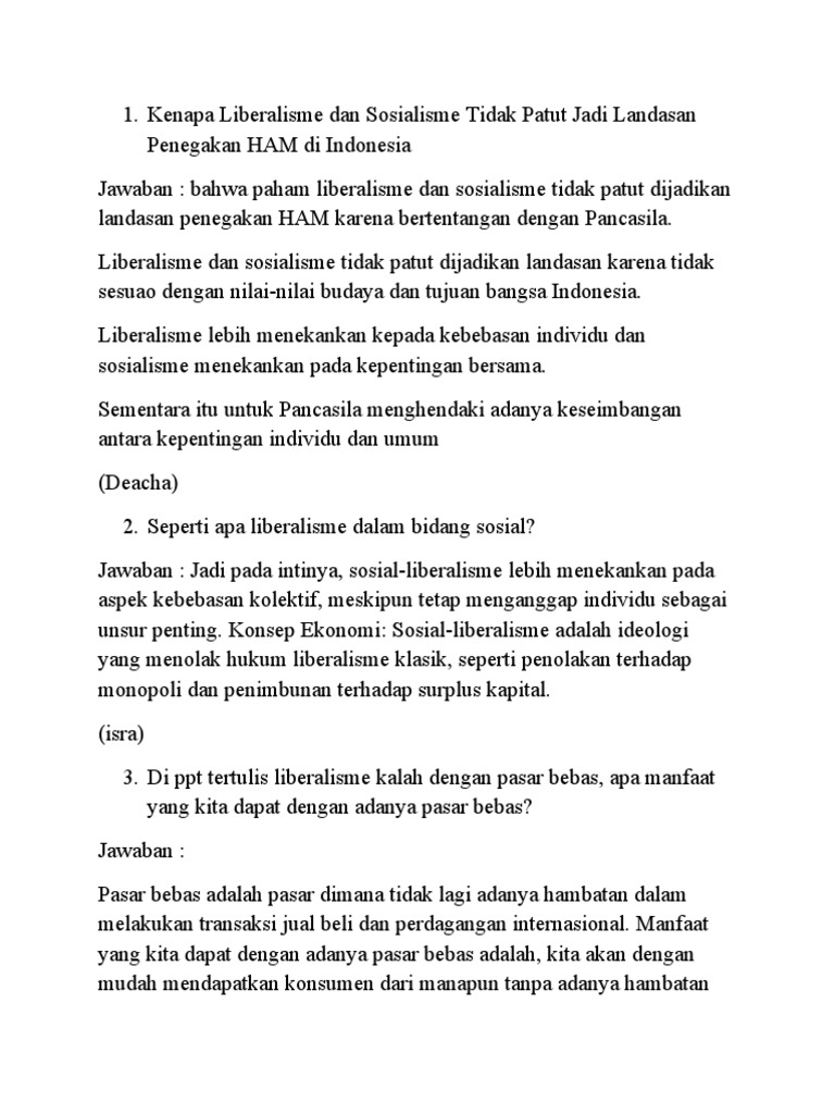 Pertanyaan & Ringkasan Materi | PDF