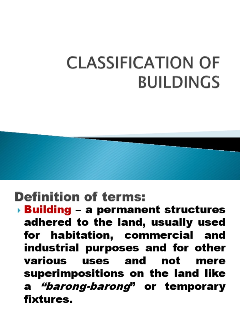 4 Classification of Buildings | PDF | Building | Property