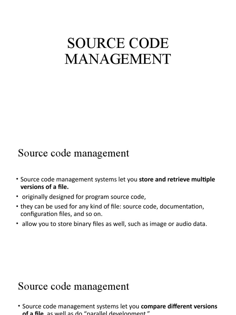 Source Code Management | PDF | Version Control | Software Engineering