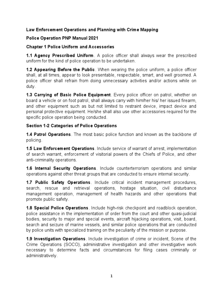 Law Enforcement Operations Manual 2021 | PDF | Police | Search Warrant