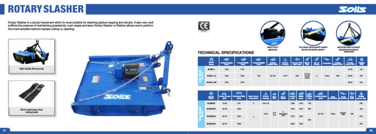 Rotary Slasher | PDF | Tractor | Vehicles