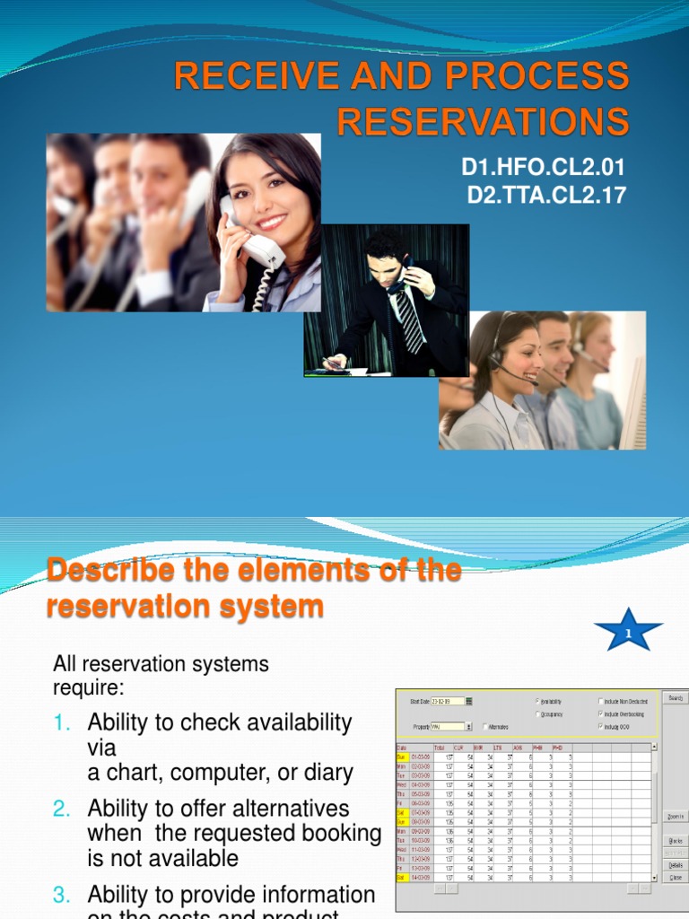 5.1 Receive and Process Reservations | PDF | Cheque | Service Industries