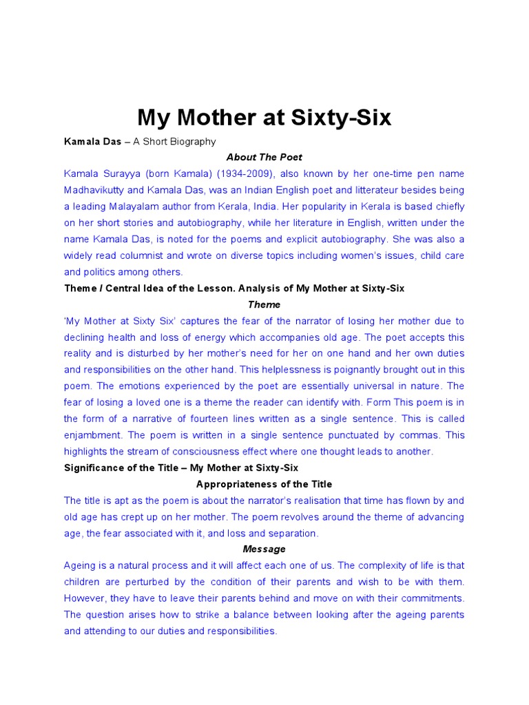 My Mother at 66 | PDF