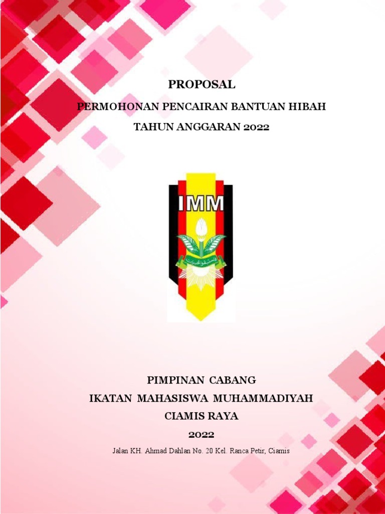 Proposal Pencairan Dana Hibah IMM Ciamis | PDF | Bisnis | Ilmu Sosial